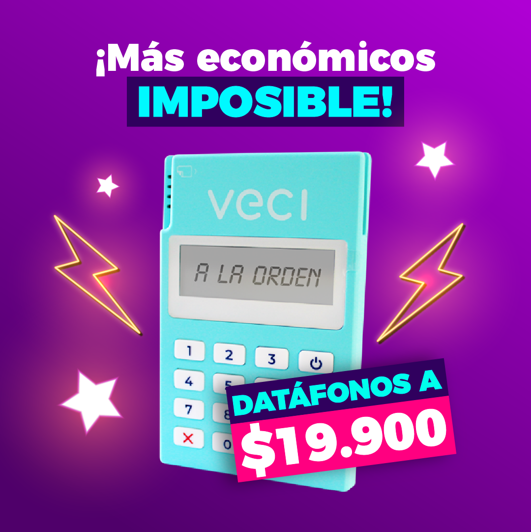 Datáfono GRATIS (tú solo pagas costo de envío) | Veci